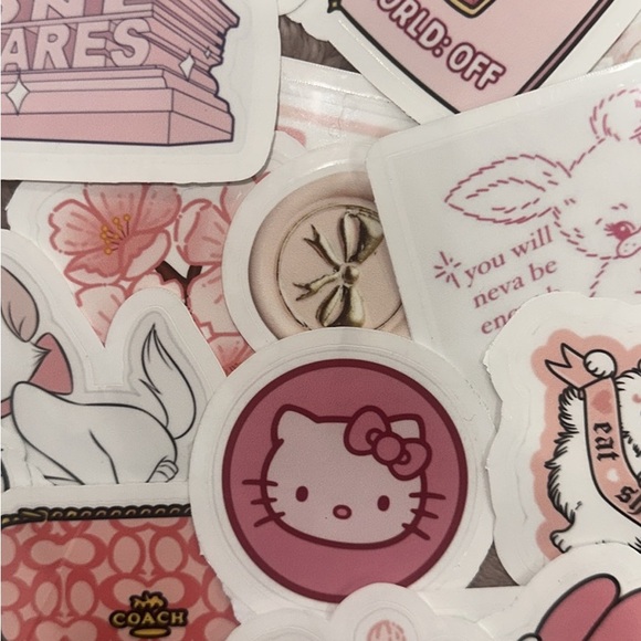 Coach | Office | Coach Pink And White Sticker Set | Poshmark